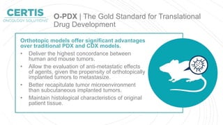 Certis Oncology Solutions Preclinical Drug Development Services | PPT