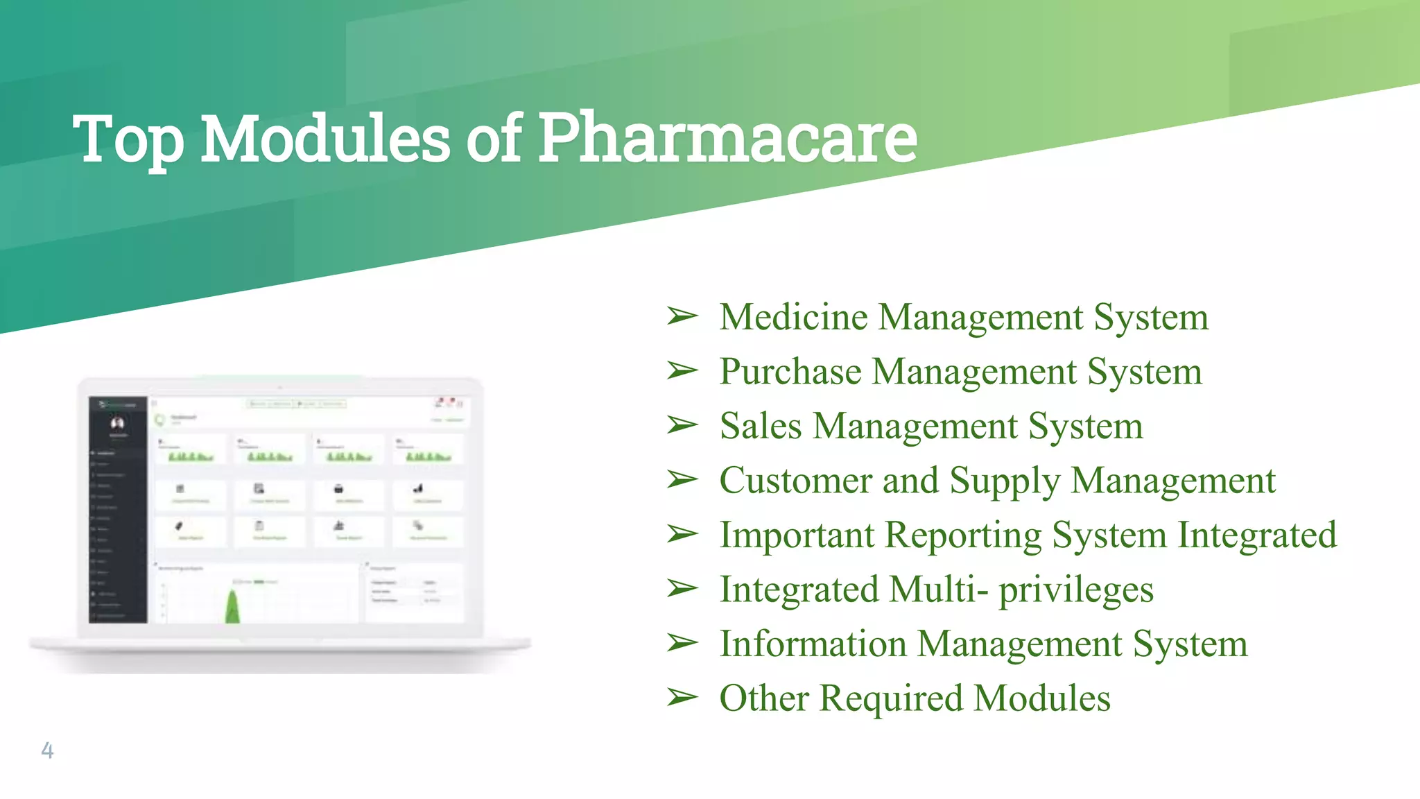 Pharmacare - Pharmacy Management System | PPTX