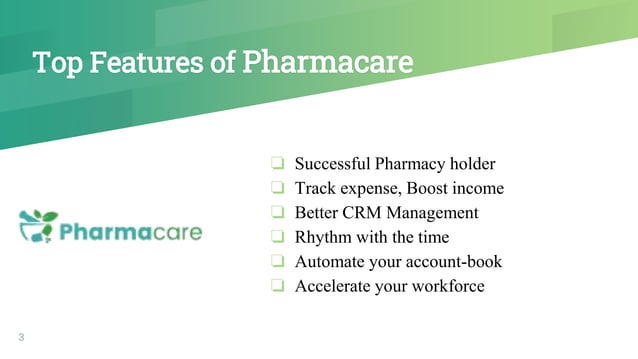 Pharmacare - Pharmacy Management System | PPT