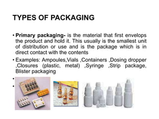 Pharmacceutical packaging | PPTX