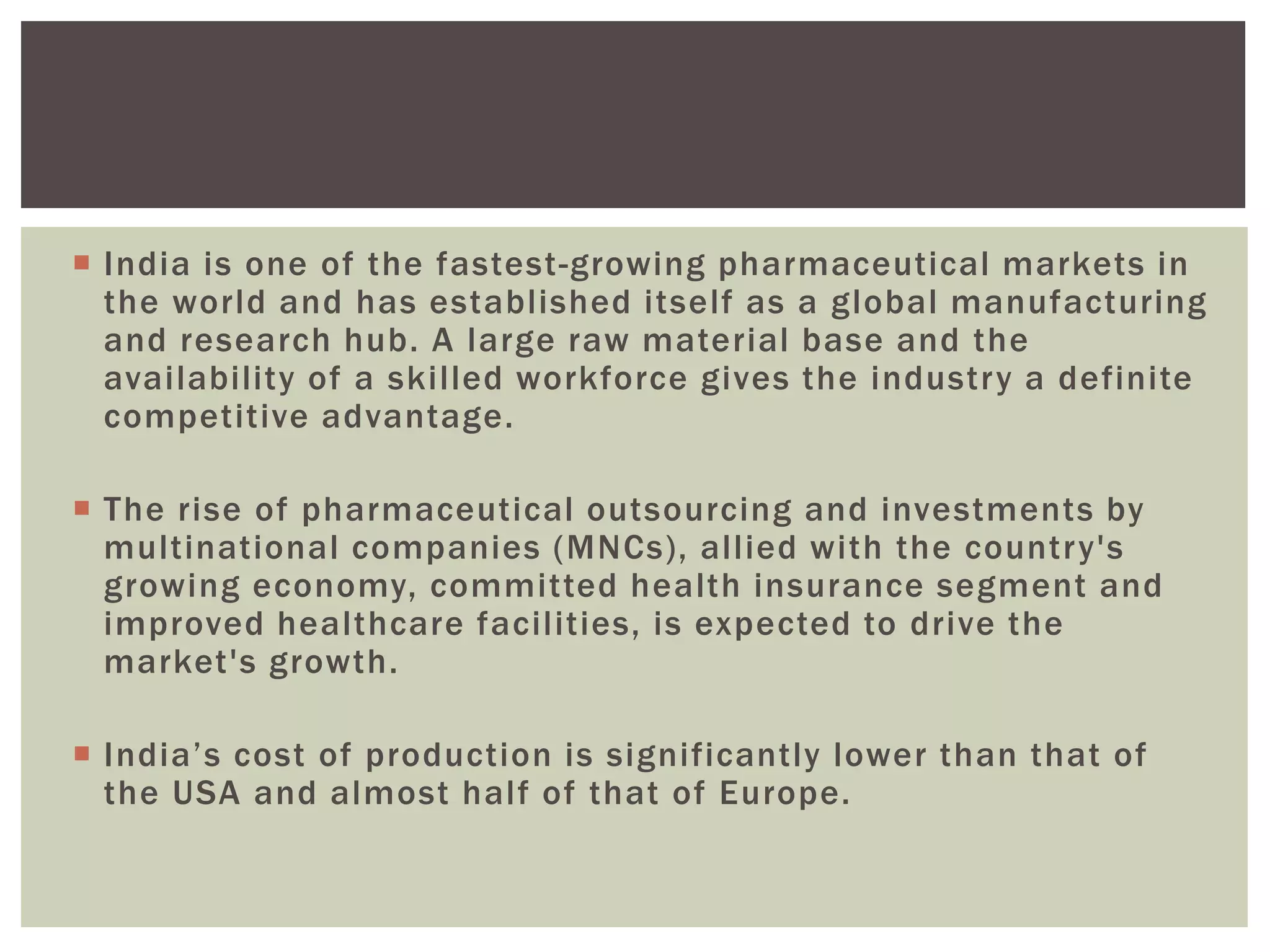 Pharmaceutical Industry Global & Indian | PPTX