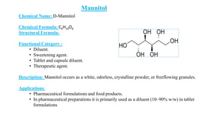 Pharmaceutical excipients | PPTX