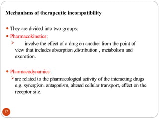 PHARMACEUTICAL INCOMPATIBILITY AND ITS TYPES | PPTX