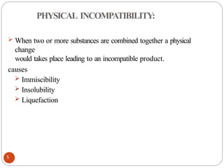 PHARMACEUTICAL INCOMPATIBILITY AND ITS TYPES | PPTX