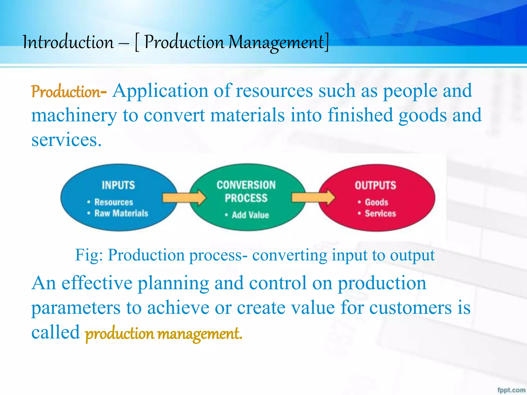 Production and operation management system. | PPTX | Business ...