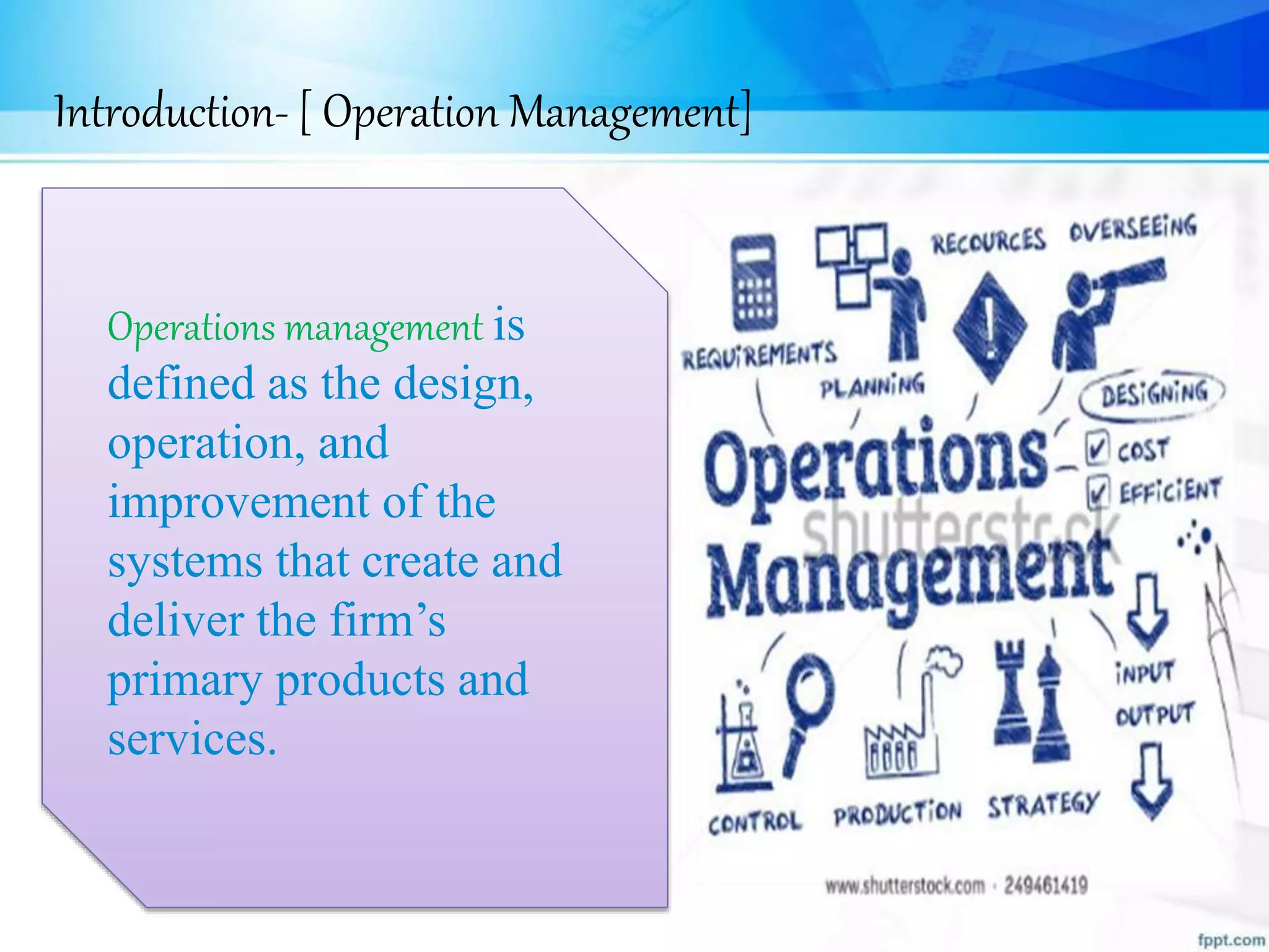 Production and operation management system. | PPTX | Business ...