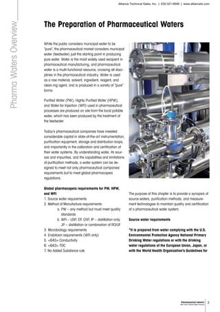 Pharmaceutical Waters Guide for Regulatory Compliance, Analysis and ...