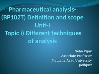 Pharmaceutical analysis unit-1 (topic 1).pptx