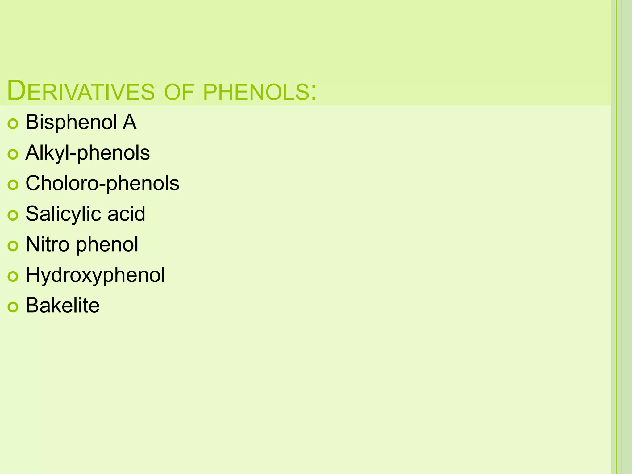 Pharmaceutical applications of phenol and their derivatives | PPTX