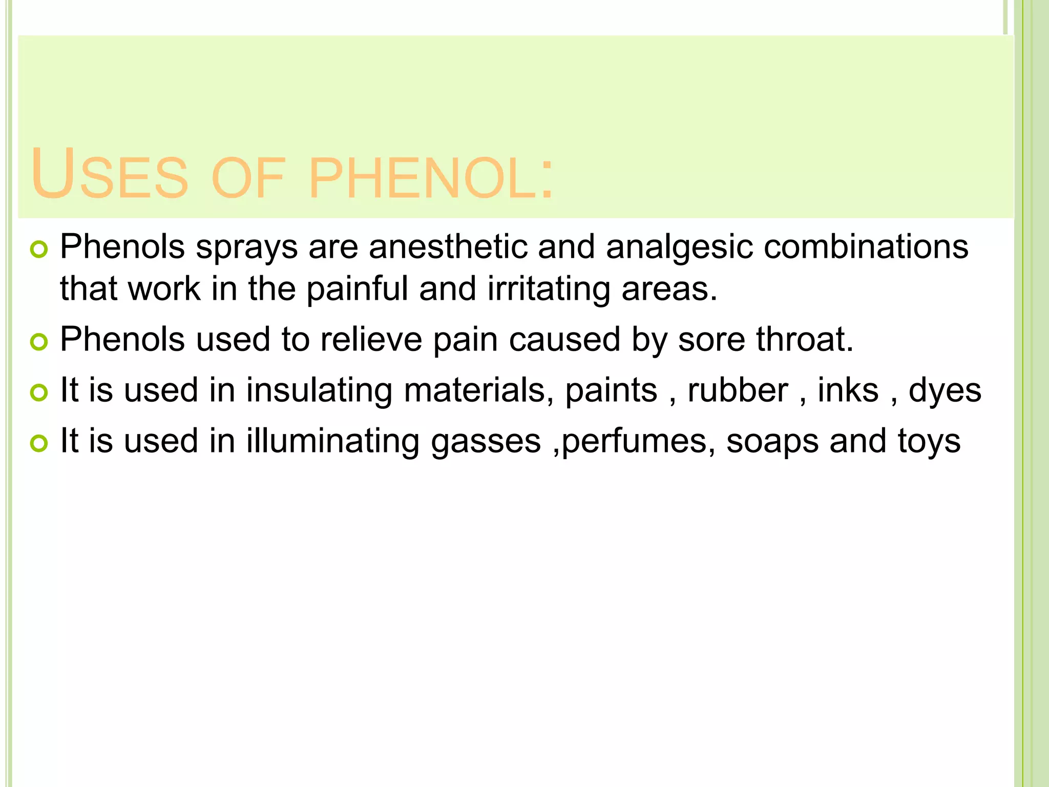 Pharmaceutical applications of phenol and their derivatives | PPTX