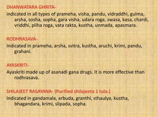 Pharmaceutical aspects of prameha chikitsa by ashtanga hridayam | PPTX