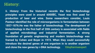 Pharmaceutical Biotechnology Introduction and History | PPT