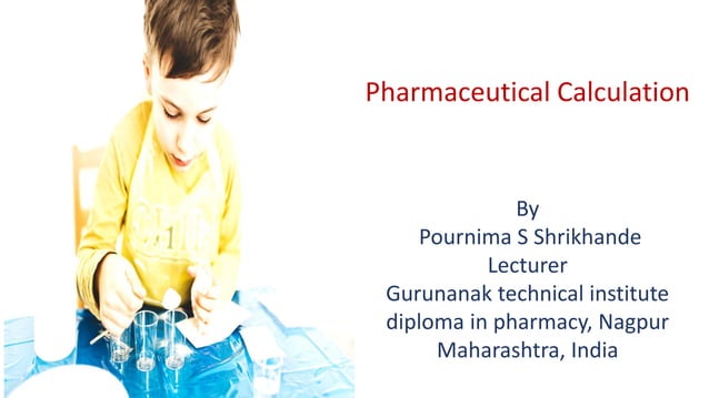 Pharmaceutical calculation | PDF