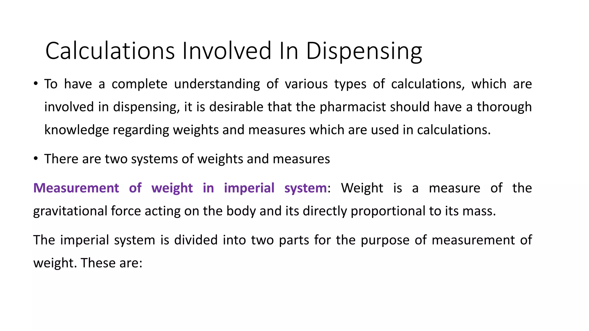 Pharmaceutical calculations | PPTX