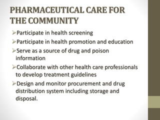 Pharmaceutical care | PPT