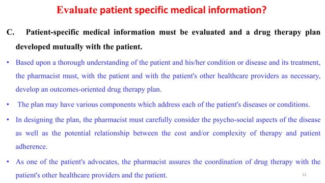 Pharmaceutical Care -Definition and Principles (1).ppt | Pharmaceutical ...