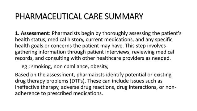pharmaceutical care plan scope application.pptx | Pharmaceutical ...