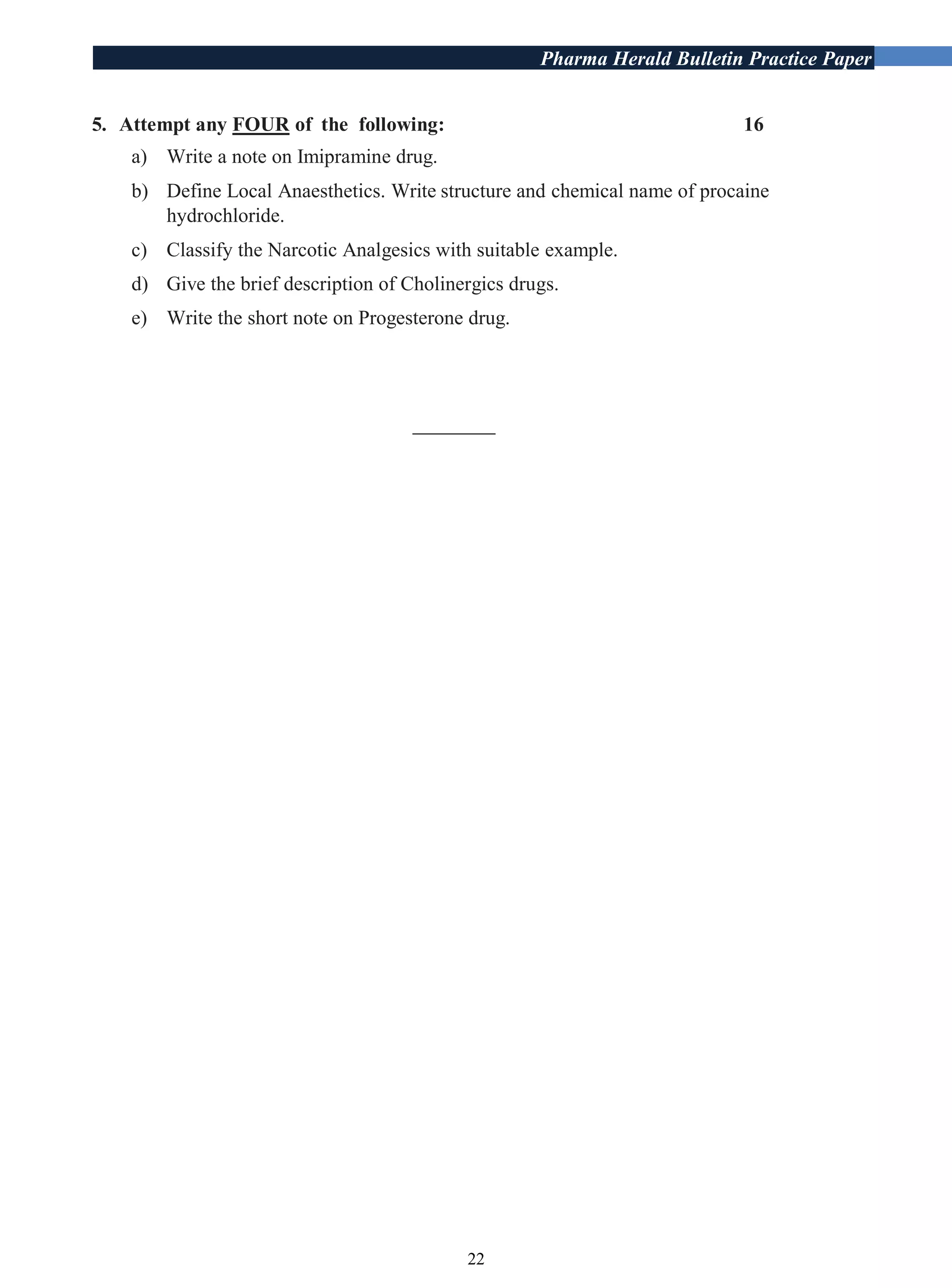 Pharmaceutical chemistry papers series book | PDF | Pharmaceutical ...