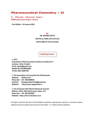 Pharmaceutical chemistry papers series book | PDF
