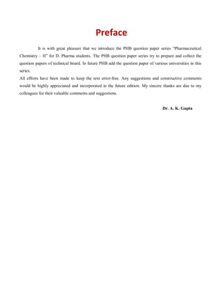 Pharmaceutical chemistry papers series book | PDF | Pharmaceutical ...