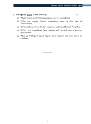 Pharmaceutical chemistry papers series book | PDF | Pharmaceutical ...