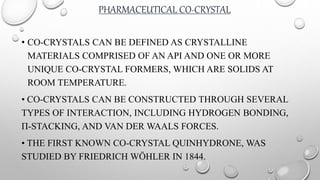 Pharmaceutical Co-crystal technique ppt.....pptx