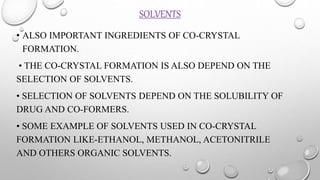 Pharmaceutical Co-crystal technique ppt.....pptx