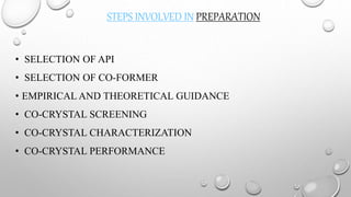 Pharmaceutical Co-crystal technique ppt.....pptx