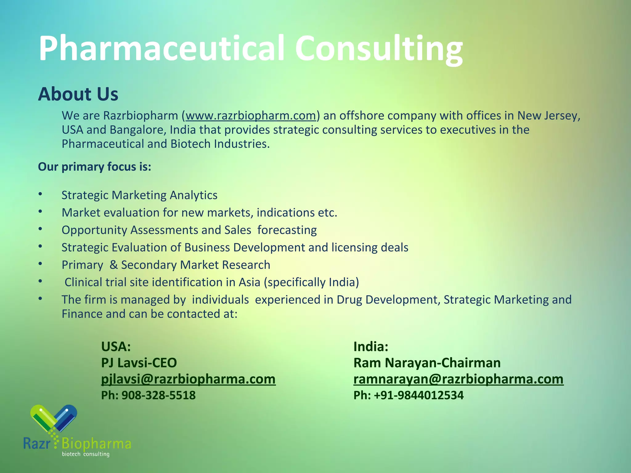 Pharmaceutical Consulting Firm | PPT