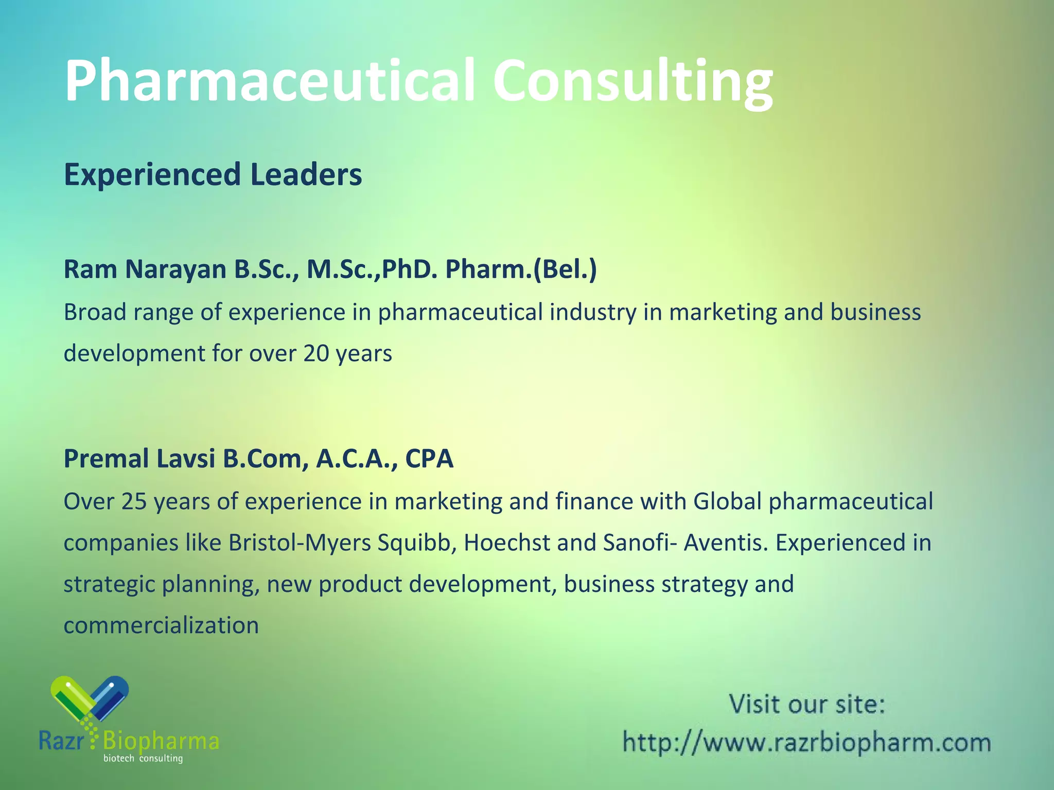 Pharmaceutical Consulting Firm | PPT