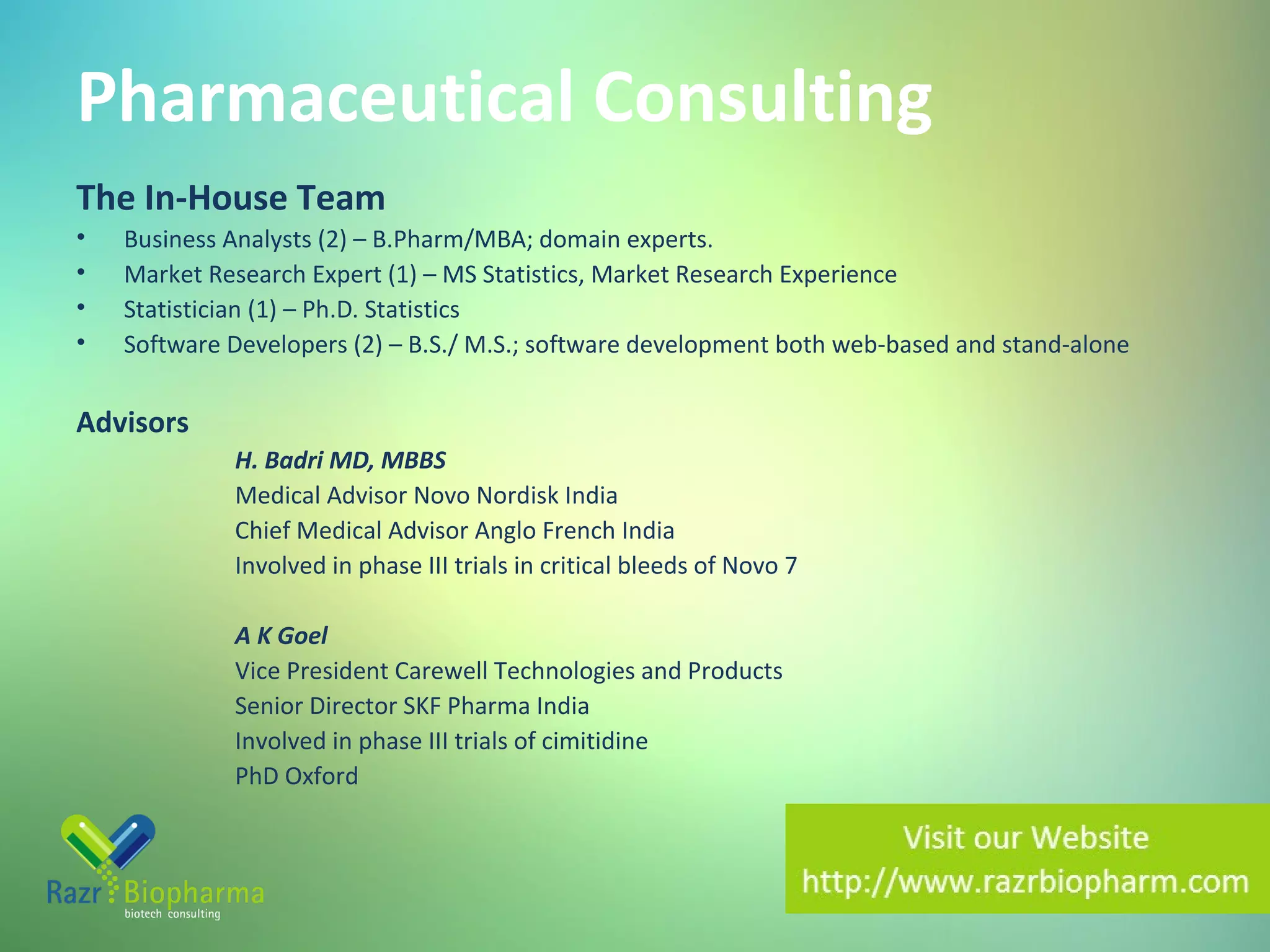 Pharmaceutical Consulting India | PPT