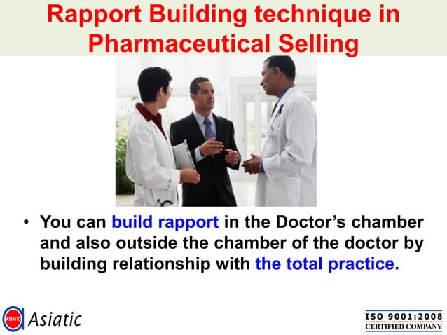 Pharmaceutical detailing and relationship selling skill training | PDF
