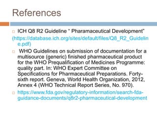 Pharmaceutical development report (pdr) | PPTX