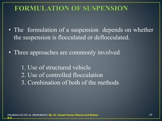 Pharmaceutical dispersions, by dr. umesh kumar sharma and shyma m s | PPTX
