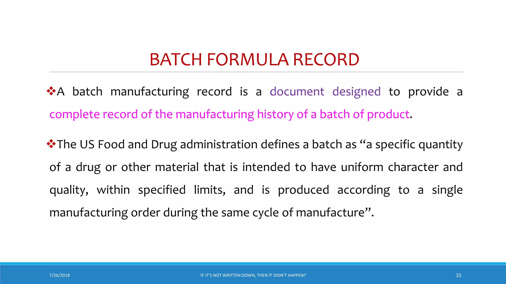 Pharmaceutical documentation | PPTX