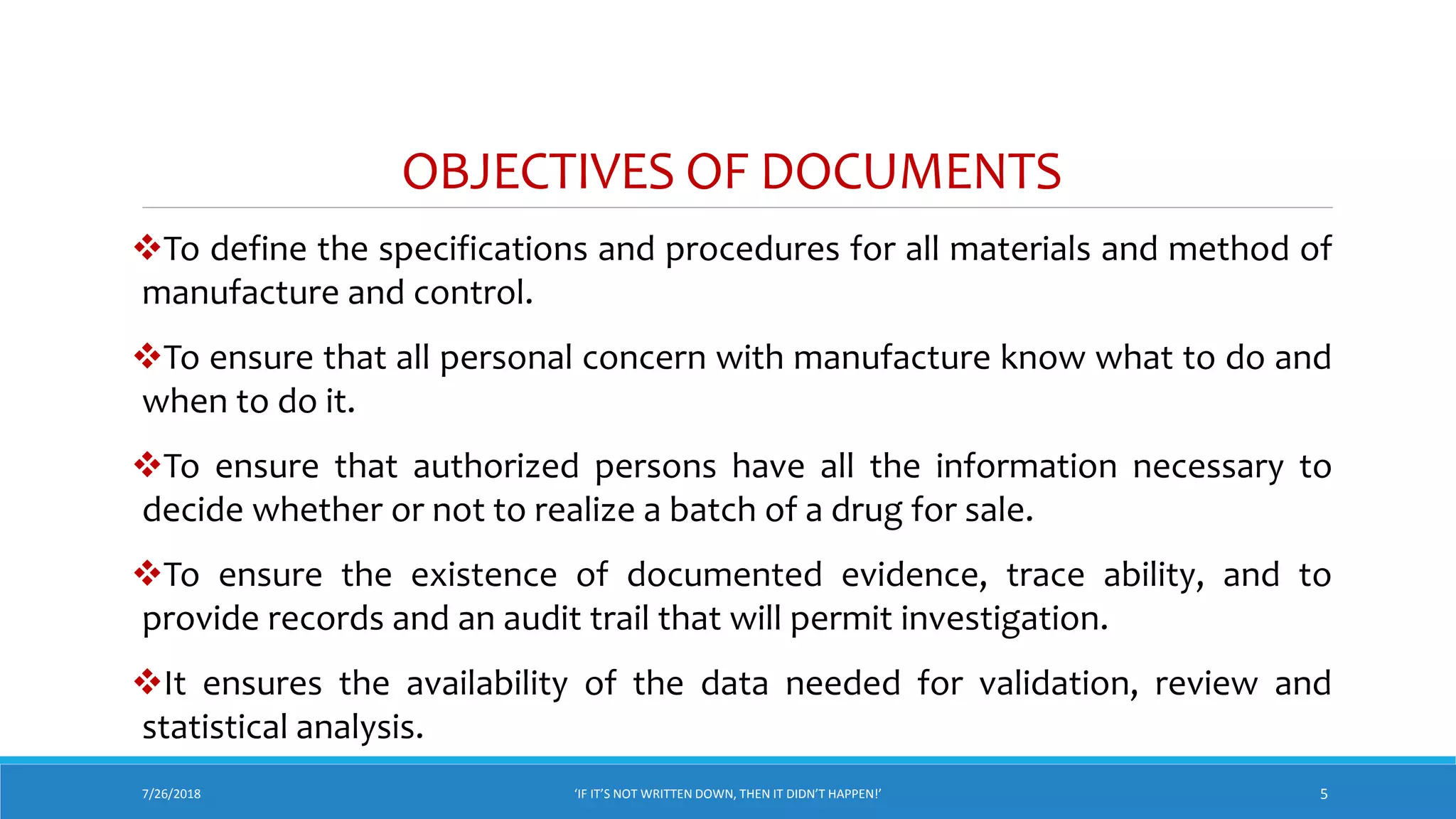 Pharmaceutical documentation | PPTX