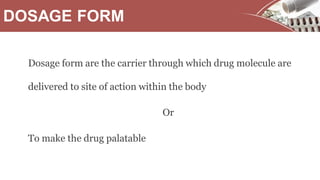 Pharmaceutical dosage form concept and classification | PDF