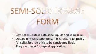 Pharmaceutical Dosage Forms - Classification | PPTX