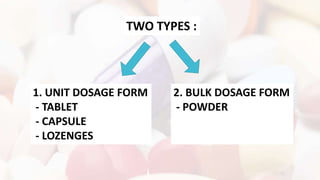Pharmaceutical Dosage Forms - Classification | PPTX