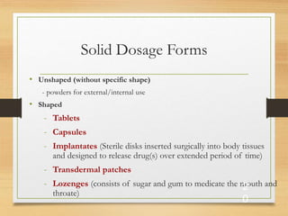 Pharmaceutical Dosage Forms.ppt for pharmacy students | PPT