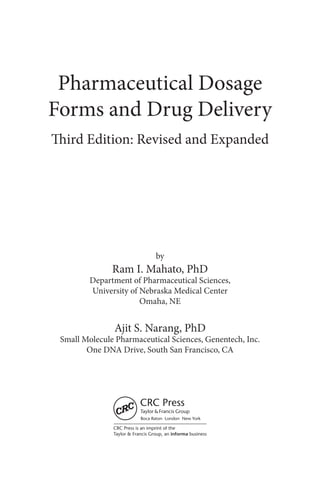 Pharmaceutical Dosage Forms and Drug Delivery, Third Edition_ Revised ...