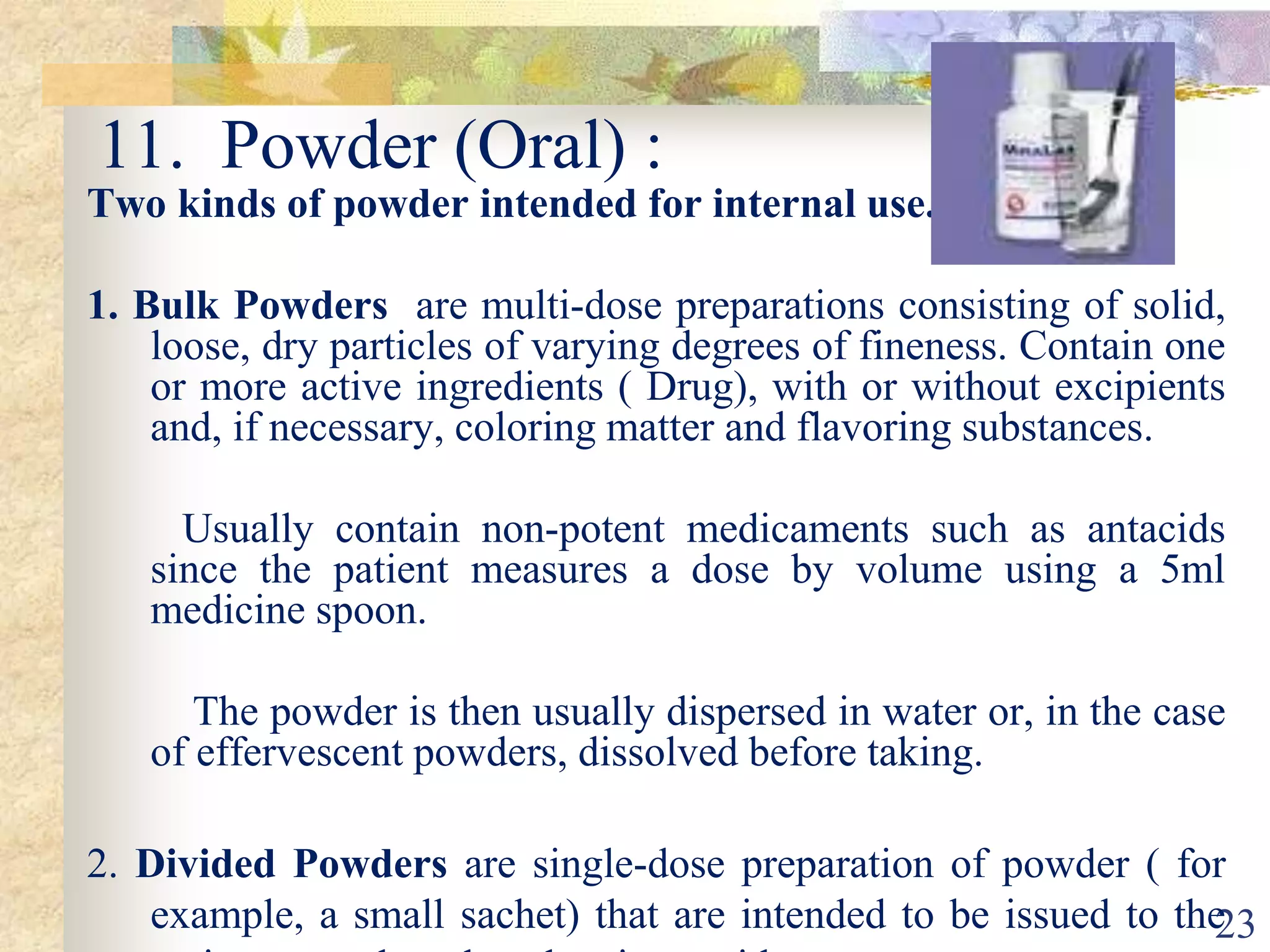 Pharmaceutical drug and dosage forms | PPT