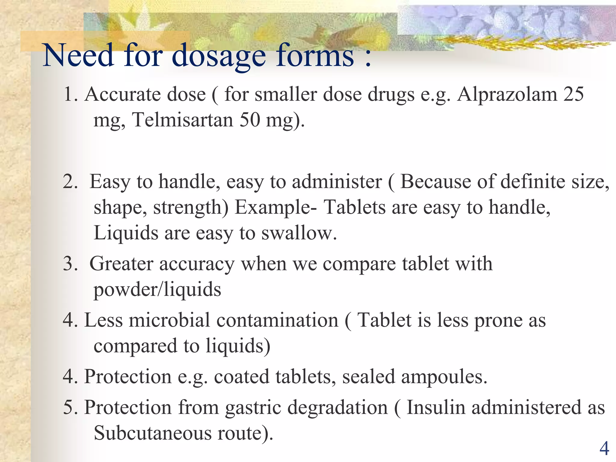 Pharmaceutical drug and dosage forms | PPT