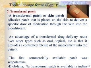 Pharmaceutical drug and dosage forms | PPT