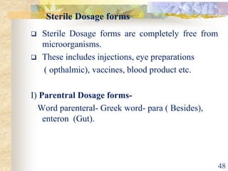 Pharmaceutical drug and dosage forms | PPT