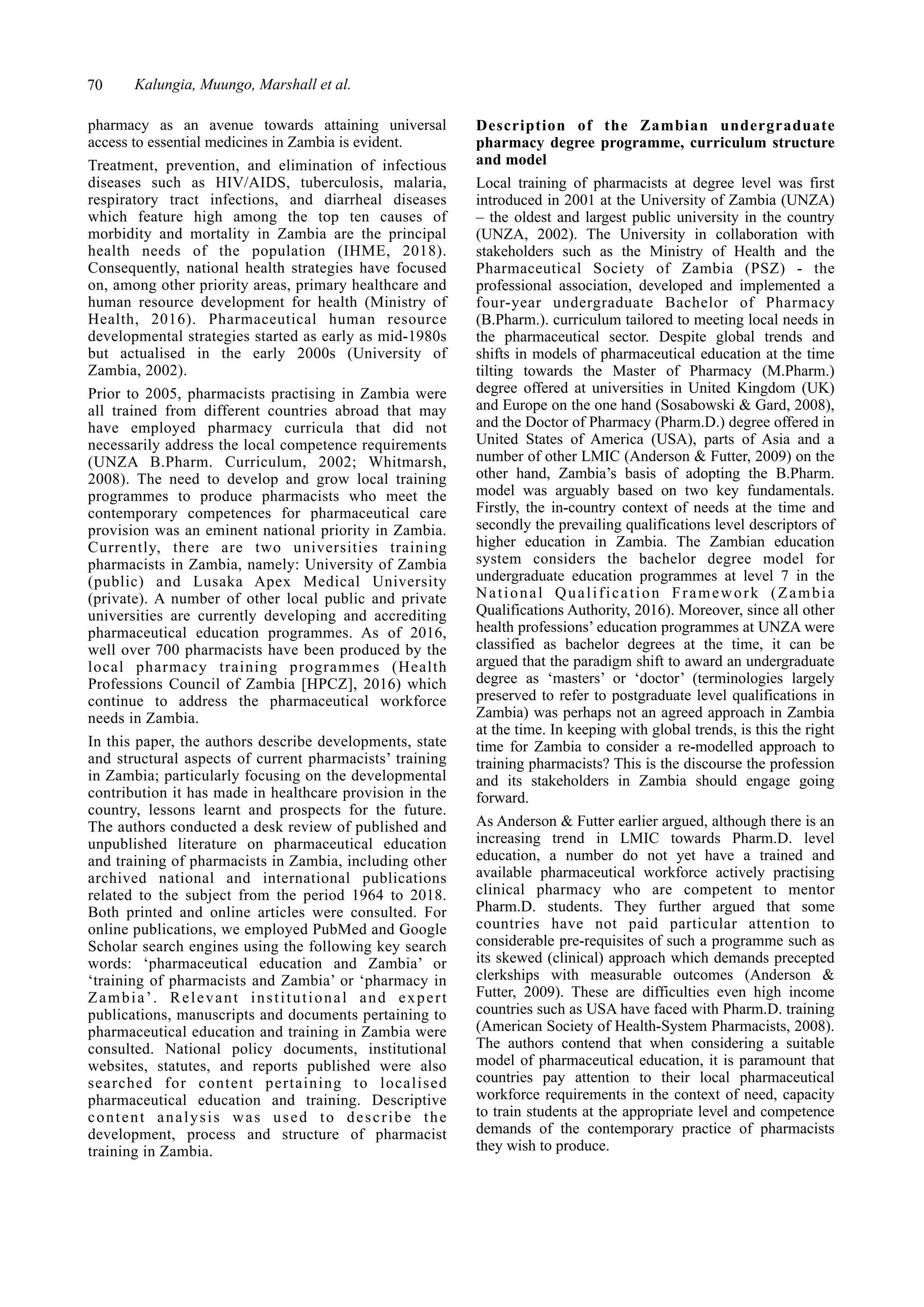 Pharmaceutical education in zambia | PDF