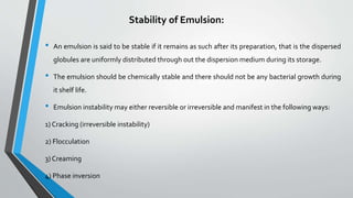 Pharmaceutical emulsion | PPTX