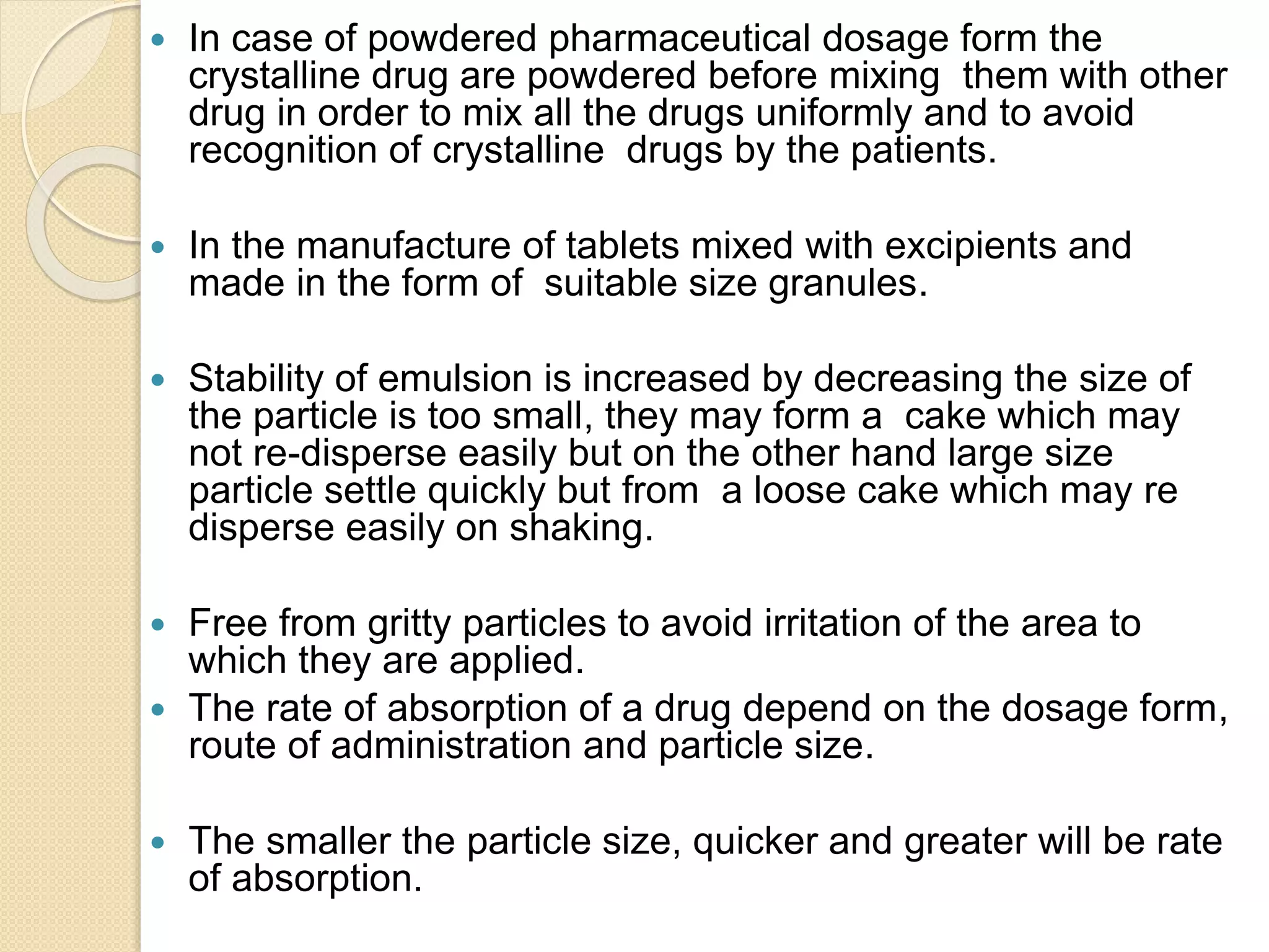 size reduction of Pharmaceutical engineering | PPTX