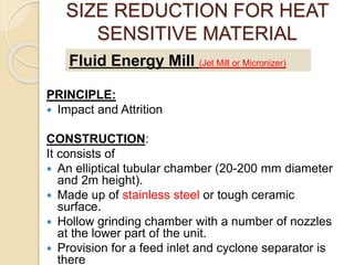 size reduction of Pharmaceutical engineering | PPTX