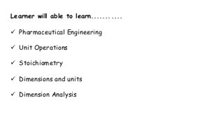 Pharmaceutical engineering & unit operation introduction | PPTX